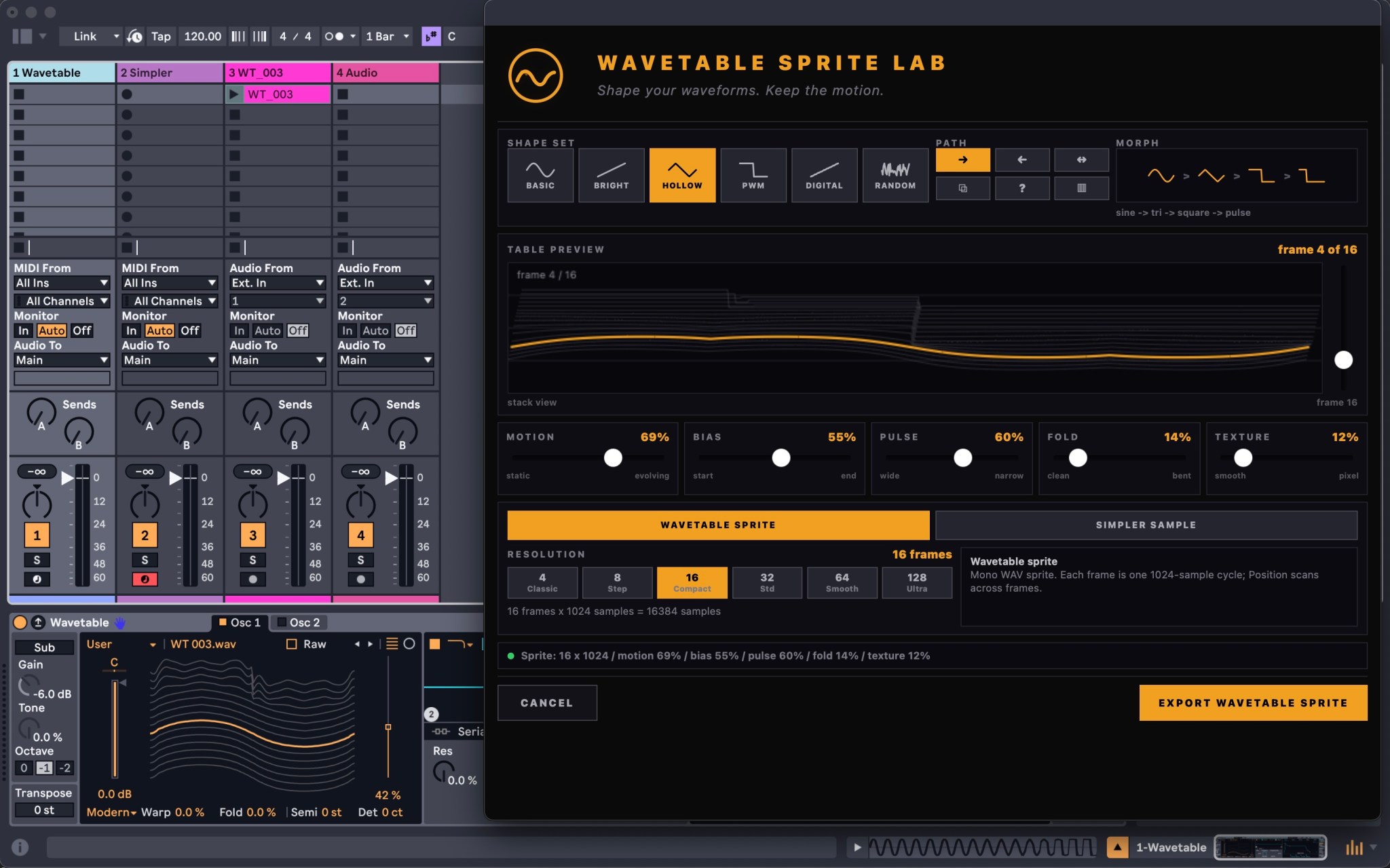 Ableton Extensions – Wavetable Sprite Lab – Matt Ridgway